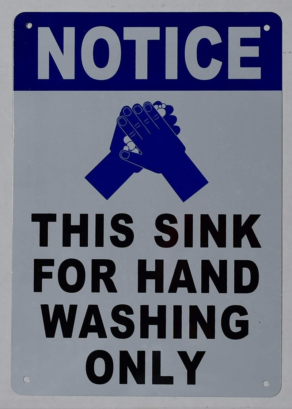 This Sink for Hand Washing ONLY Sign with English Text and Symbol Sign