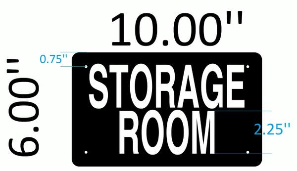 STORAGE ROOM SIGN BLACK