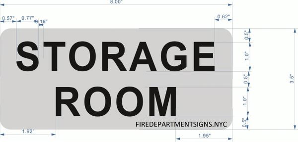 STORAGE ROOM SIGN - BRUSHED ALUMINUM - The Mont Argent Line
