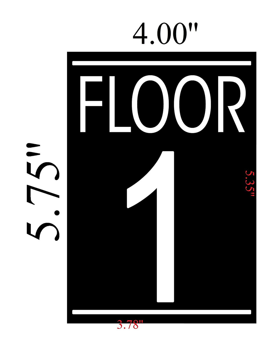 FLOOR 1 Sign