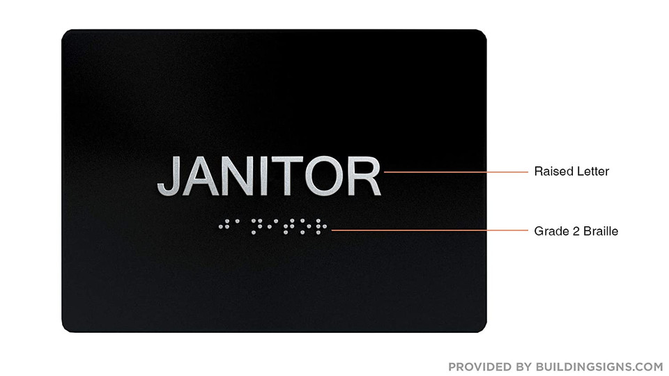 Janitor Sign The Sensation line -Tactile Signs