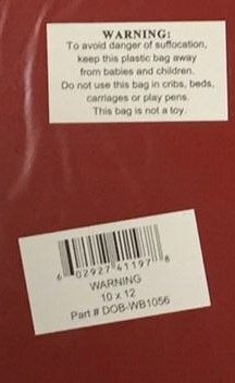Chute sign - Warning - WHITE,