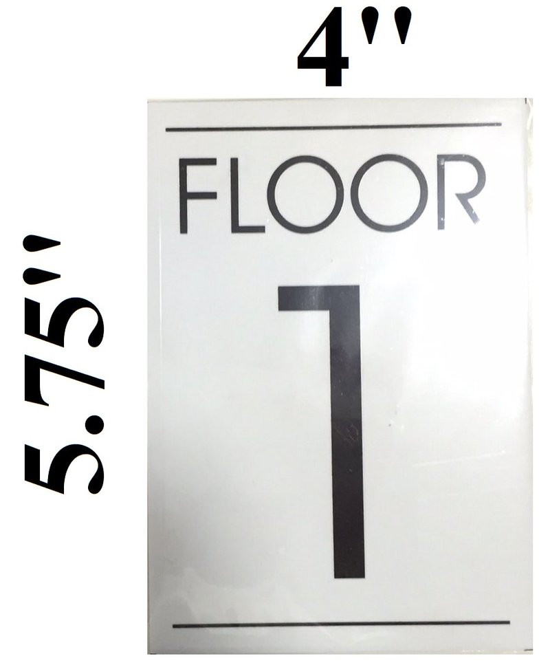 FLOOR NUMBER SIGN - 1ST FLOOR SIGN
