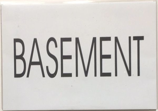 BASEMENT SIGN (WHITE)