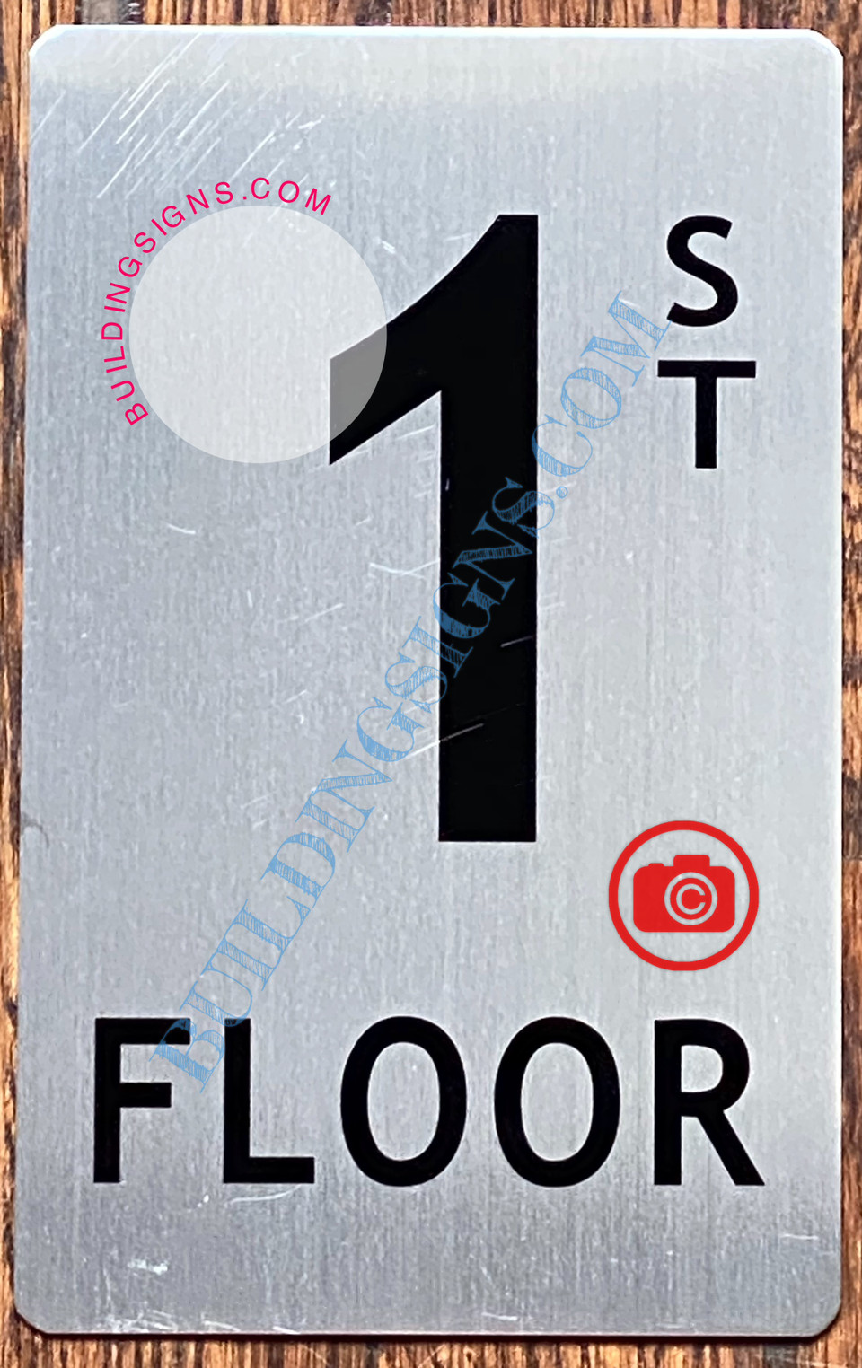1ST FLOOR SIGN- SILVER (ALUMINUM SIGNS 8x5) - HPD-SIGNS.COM