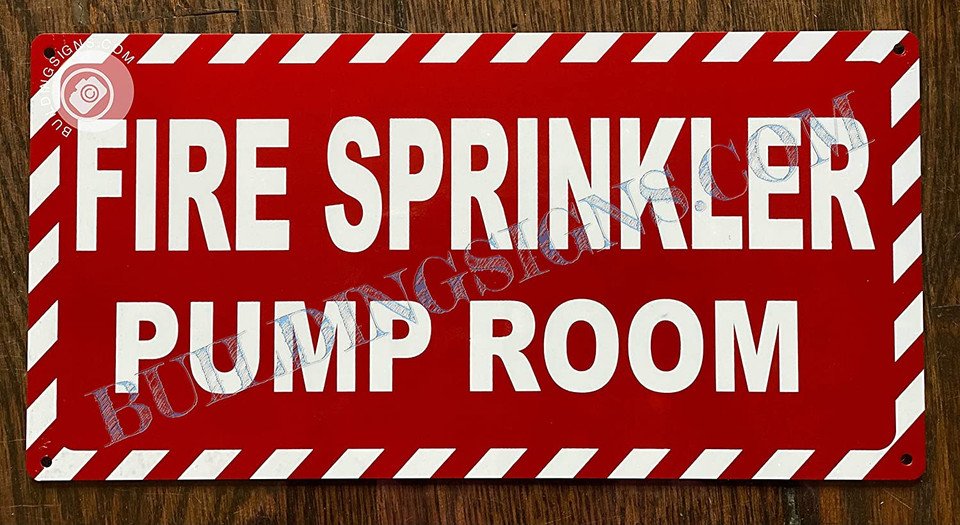 Fire Sprinkler Pump Room Sign