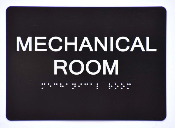 Mechanical Room Sign -Tactile Signs Tactile Signs