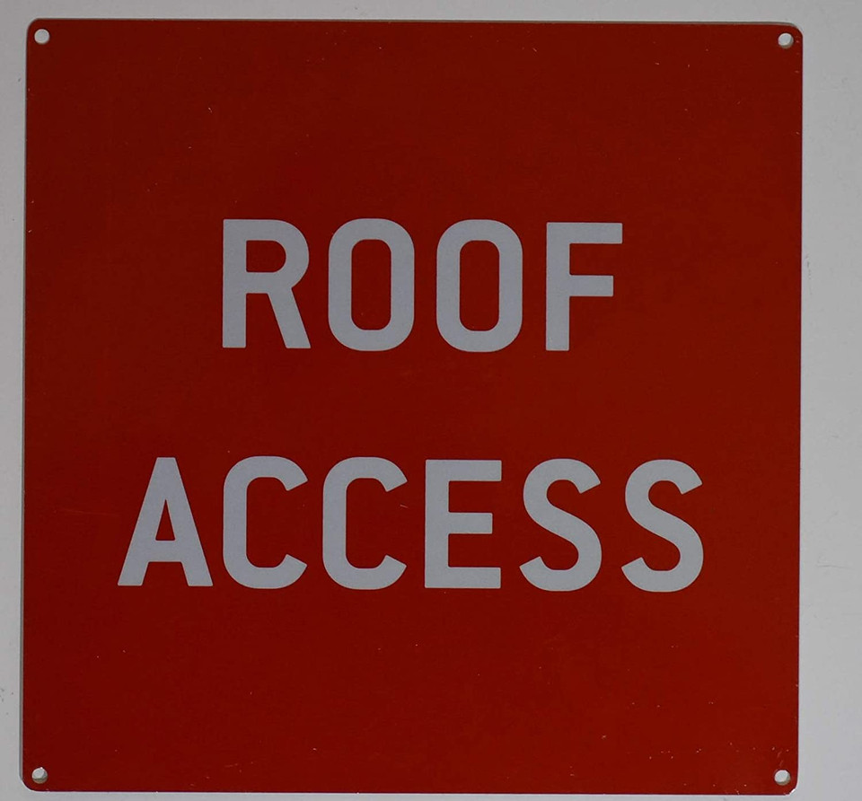 Roof Access Sign