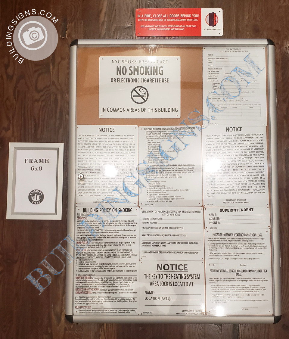 HPD required Signs Package- The Full signs Package