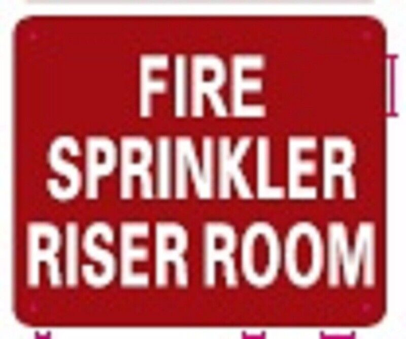 FIRE SPRINKLER CONTROL VALVE SIGN