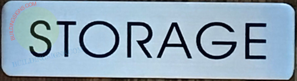 STORAGE SIGN (2x7.75 BRUSH SILVER,ALUMINUM) - HPD-SIGNS.COM