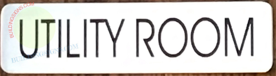 UTILITY ROOM SIGN (2x7.75, SILVER, ALUMINUM)