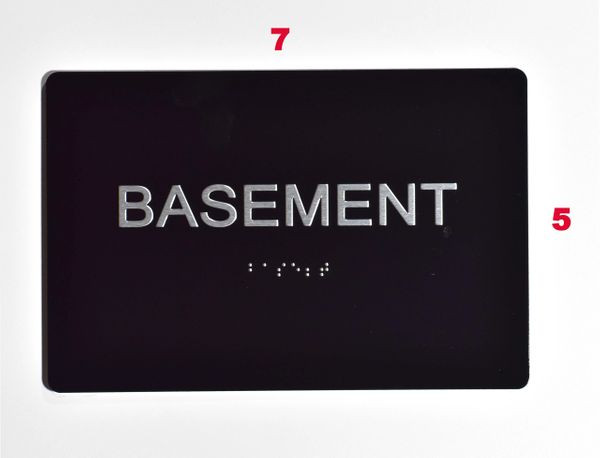 BASEMENT SIGN - BLACK