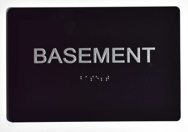 BASEMENT SIGN - BLACK