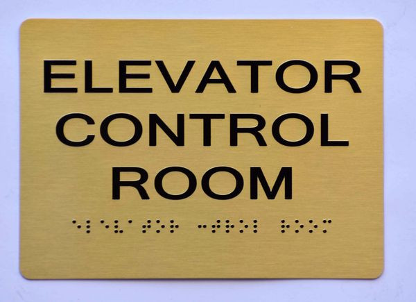 ELEVATOR CONTROL ROOM SIGN - The Sensation line -Tactile Signs
