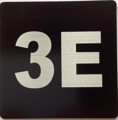 Apartment number 3E sign - UNIT NUMBER 3E SIGN/SUITE 3E SIGN (BLACK ...