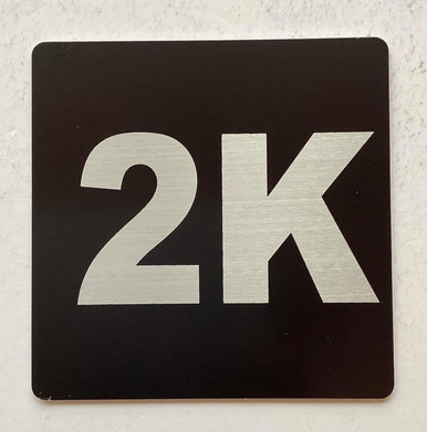 Apartment number 2K sign - UNIT NUMBER 2K SIGN/SUITE 2K SIGN (BLACK ...