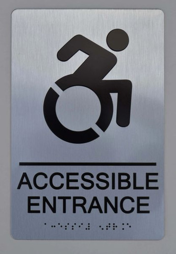 Accessible Entrance Directional Sign ADA-Sign -Tactile Signs The ...