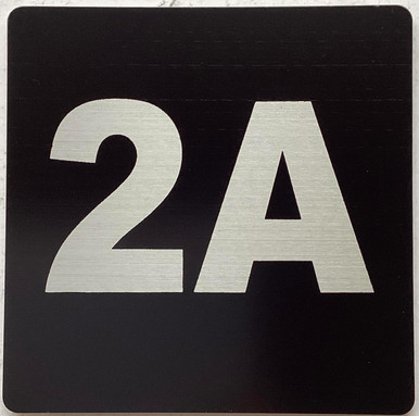 Apartment number 2A sign - UNIT NUMBER 2A SIGN/SUITE 2A SIGN (BLACK ...
