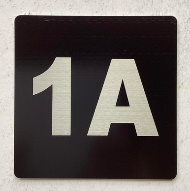 Apartment number 1A sign - UNIT NUMBER 1A SIGN/SUITE 1 SIGN (BLACK ...