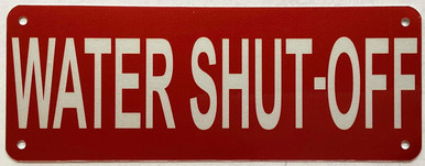 Gas Shut-off SIGN (REFLECTIVE, Red, ALUMINIUM MATERIAL,3x6 INCH,RUST ...