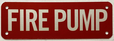 FIRE PUMP SIGN (REFLECTIVE, RED, ALUMINIUM MATERIAL,2x6 INCH,RUST FREE ...