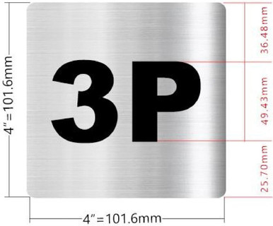 Apartment number 3P sign - UNIT NUMBER 3P SIGN (SILVER, SIZE 4x4 inch ...