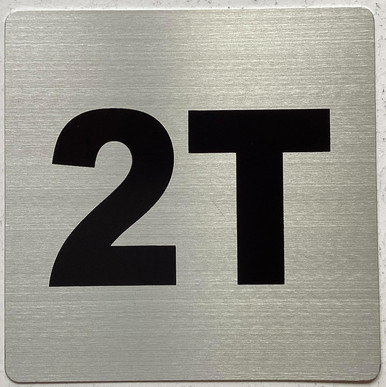 Apartment number 2T sign - UNIT NUMBER 2T SIGN (SILVER, SIZE 4x4 inch ...