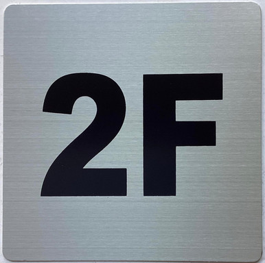 Apartment number 2F sign - UNIT NUMBER 2F SIGN (SILVER, SIZE 4x4 inch ...