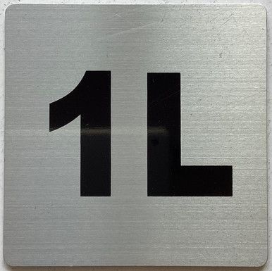 an Apartment number 1L sign - UNIT NUMBER 1L SIGN (SILVER, SIZE 4x4 ...