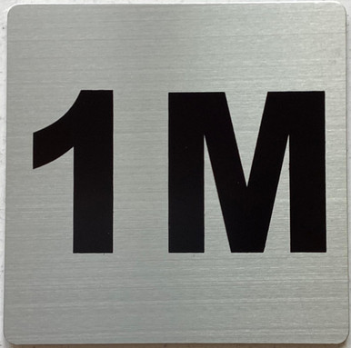 Apartment number 1M sign - UNIT NUMBER 1M SIGN (SILVER, SIZE 4x4 inch ...