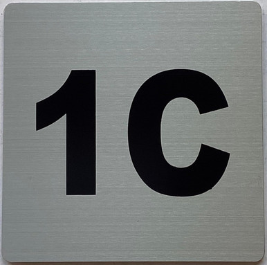 Apartment number 1C sign - UNIT NUMBER 1C SIGN (SILVER, SIZE 4x4 inch ...