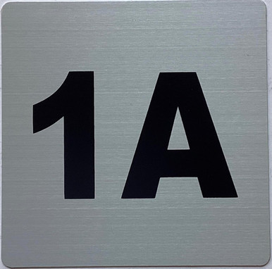 Apartment number 1A sign - UNIT NUMBER 1A SIGN (SILVER, SIZE 4x4 inch ...