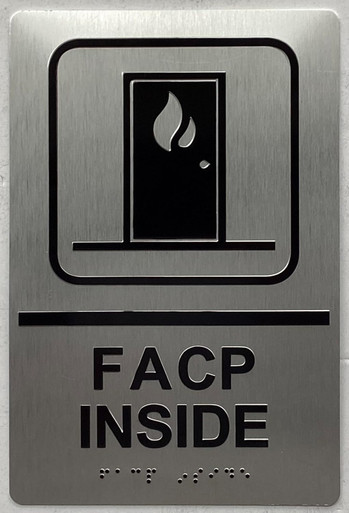 FACP INSIDE / fire alarm control panel inside SIGN Raised letters ...