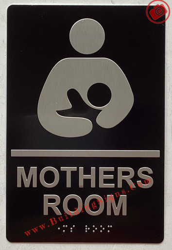 MOTHERS ROOM SIGN Raised letters & Grade 2 Braille - Includes Red ...