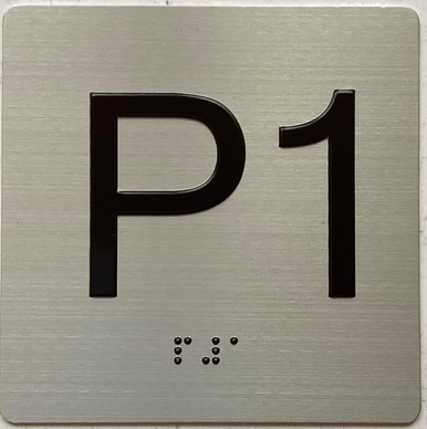 Elevator parking 1 (p1) FLOOR Sign / jamb plate parking 1 (p1) floor ...