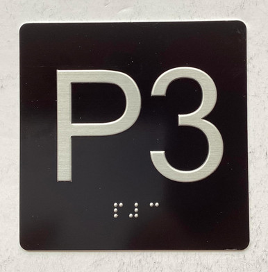 Elevator floor P3 parking floor 3 Sign / jamb plate P3 parking floor 3 ...