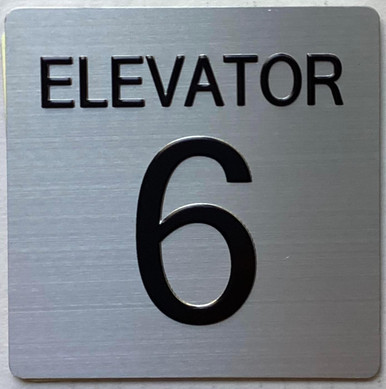 ELEVATOR NUMBER SIGN SIGN with Raised letters & Grade 2 Braille ...