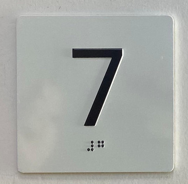 Elevator floor 7 Sign/jamb plate floor 7 sign letters/Image & Grade 2 ...