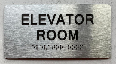 ELEVATOR ROOM sign with Raised letters/Image & Grade 2 Braille ...