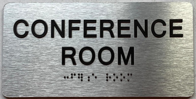 CONFERENCE ROOM sign with Raised letters/Image & Grade 2 Braille ...
