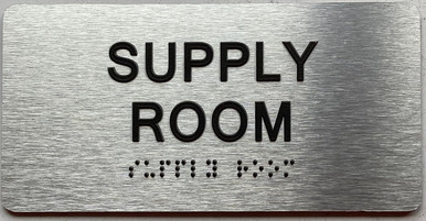 SUPPLY ROOM sign with Raised letters/Image & Grade 2 Braille - Includes ...