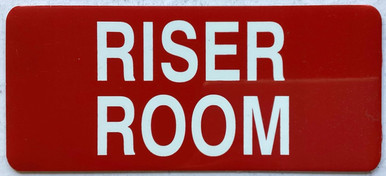 RISER ROOM SIGN (RED, 3.5X8)-The Mont argent line. - HPD-SIGNS.COM
