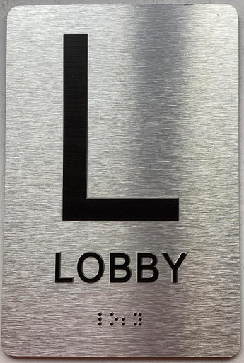 Floor number sign with Raised letters/Image & Grade 2 Braille ...