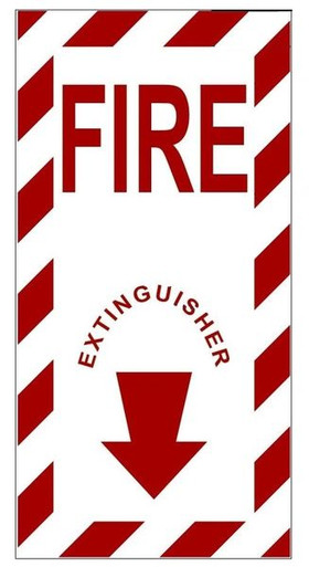 FIRE EXTINGUISHER ARROW Sign