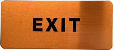 EXIT SIGN (Gold color, aluminium, Size 3.5X8 inch)- The Gold Mountain ...