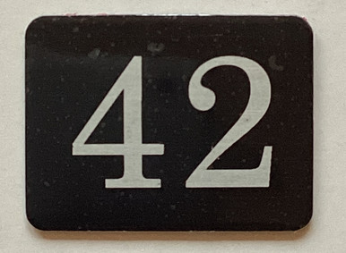 Number 42 Mailbox Number Sign / Locker Number Sign – Rust-Free Aluminum ...