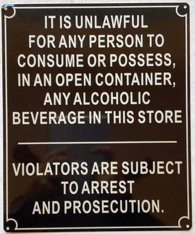 It is unlawful for any persons to consume or possess in an open ...