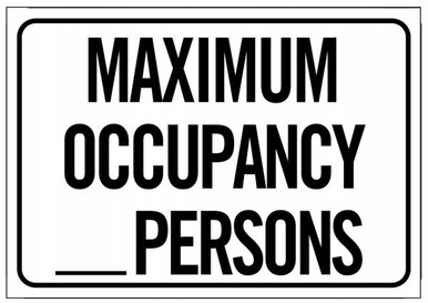 MAXIMUM OCCUPANCY Sign