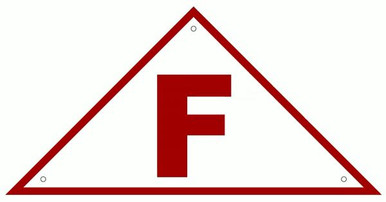 FLOOR TRUSS IDENTIFICATION SIGN- REFLECTIVE !!! (ALUMINUM SIGNS WHITE)